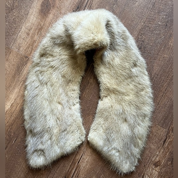Vintage | Accessories | Vintage Tan Real Mink Fur Collar Neck Scarf ...